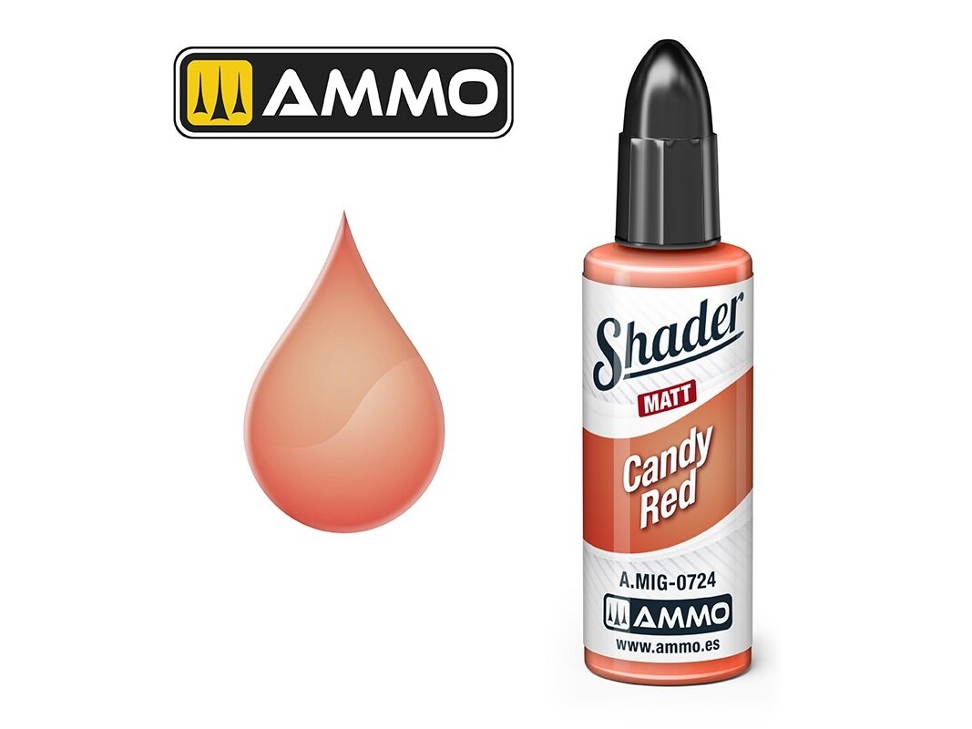 AMMO MIG Shader dažai Candy Red, matinis, 10 ml (A.MIG-0724) - HOBi.lt ...