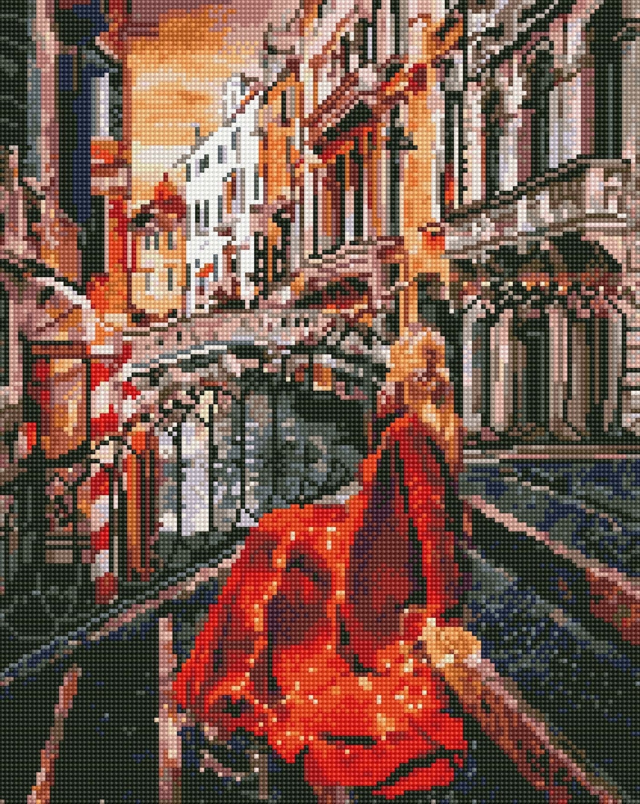 "Dress code in Italy" - Deimantinės mozaikos paveikslas ANT PORĖMIO ...